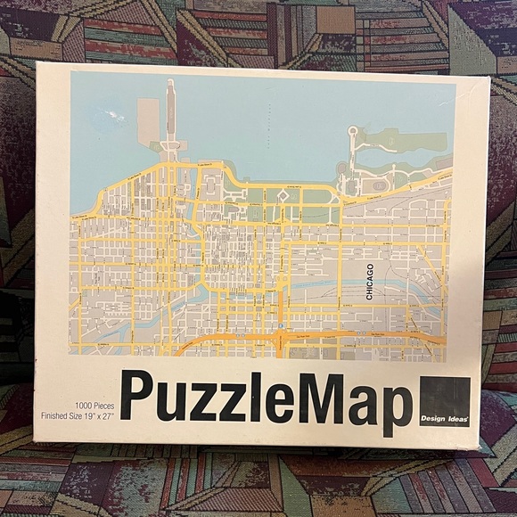 Games | 312 Design Ideas Puzzle Map Chicago Map 100 Pc Puzzle Used ...